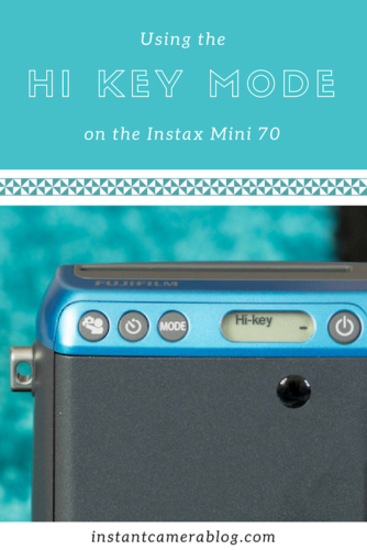 Using the Hi Key Mode on the Instax Mini 70